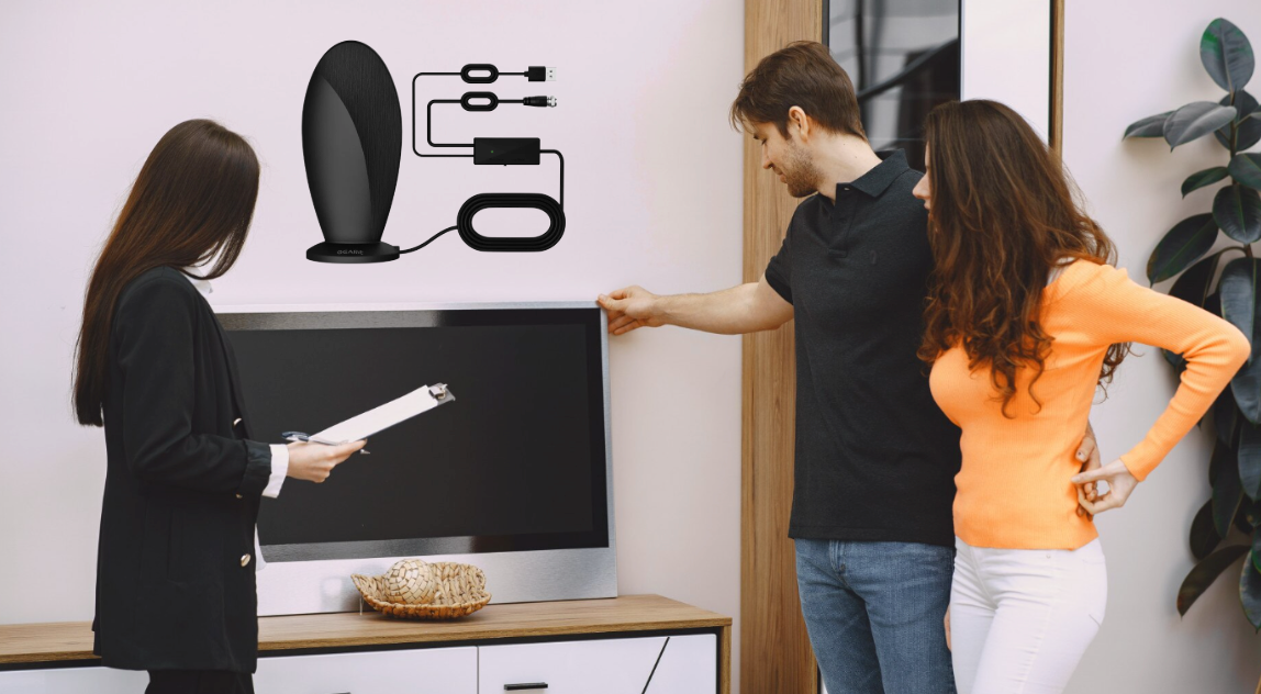 Best Indoor TV Antenna Up to 100 Mile Range - GEARit