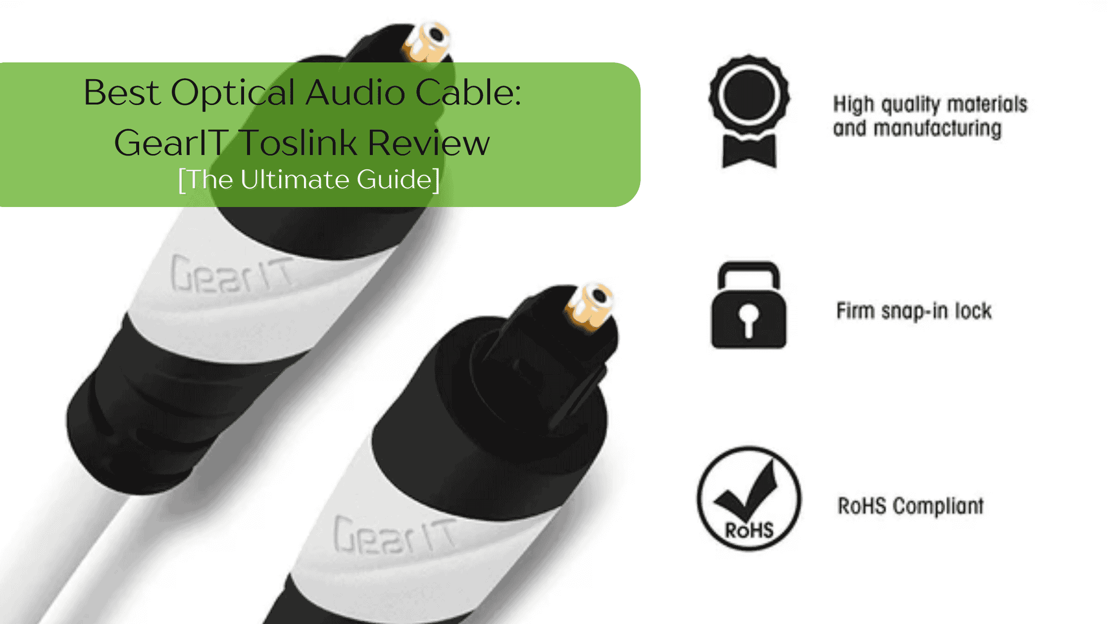 Best Optical Audio Cable: GearIT Toslink Review - GEARit