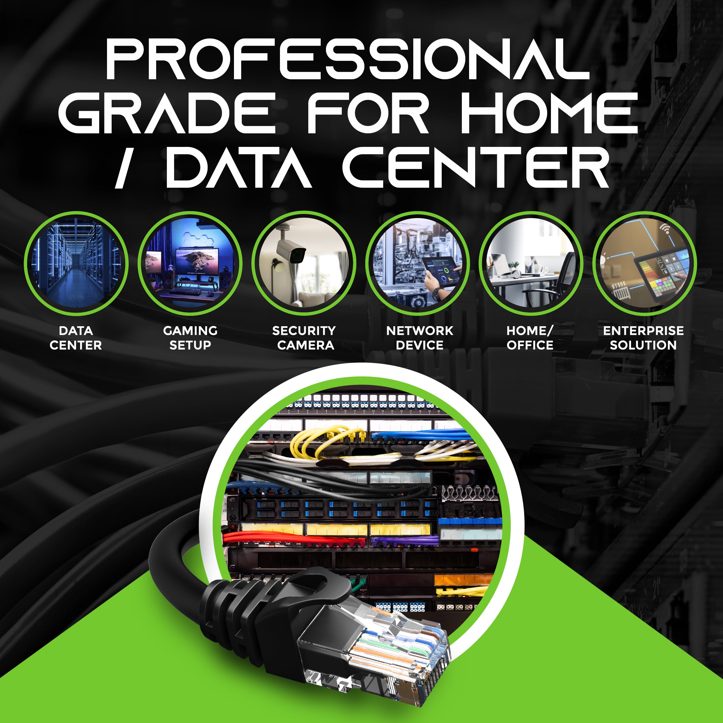 Flexible Soft Boot Cat6 Ethernet Patch Cable, Black - GEARit