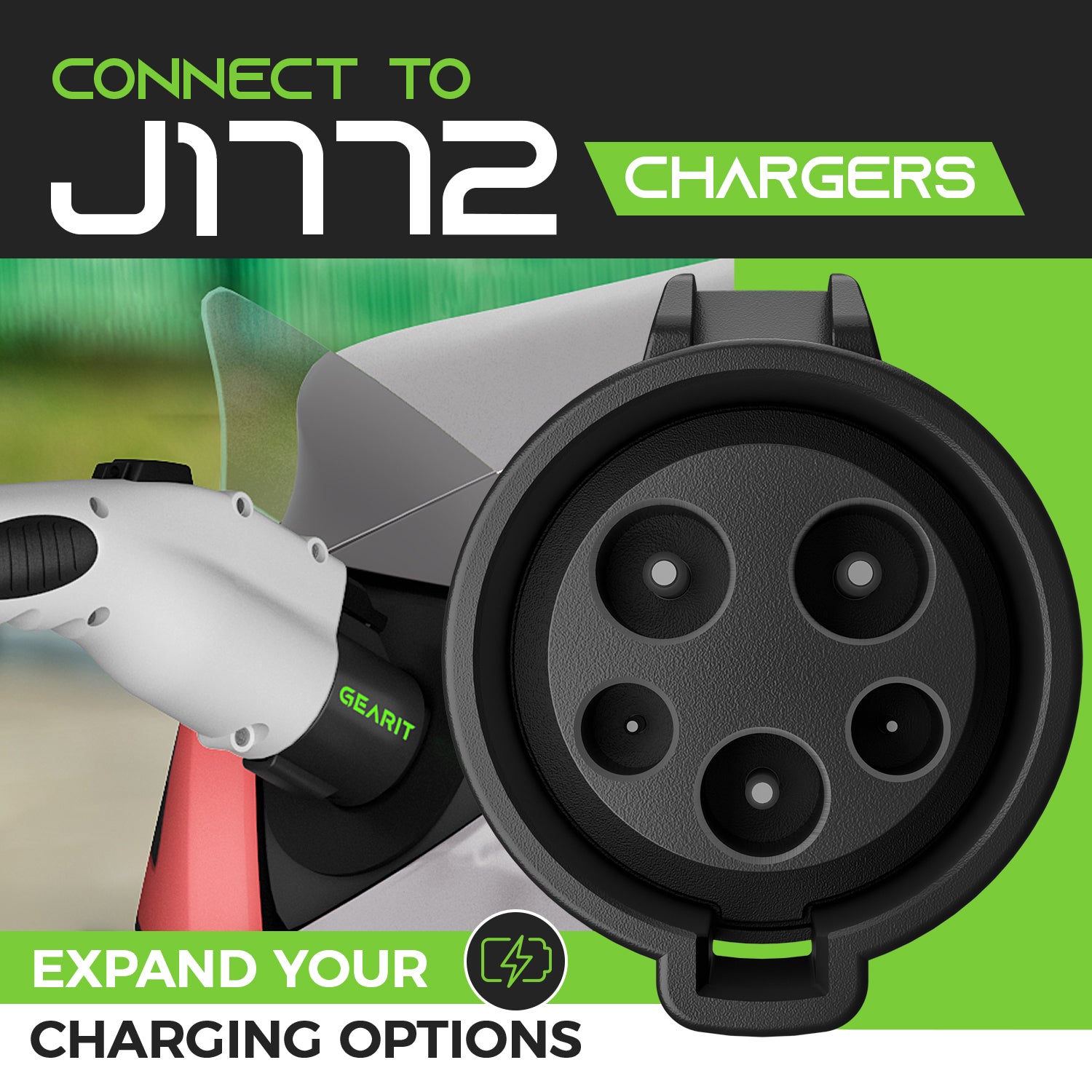 60 Amp J1772 to Tesla Adapter for Level 1 and 2 EV Chargers, IP65 Rati ...