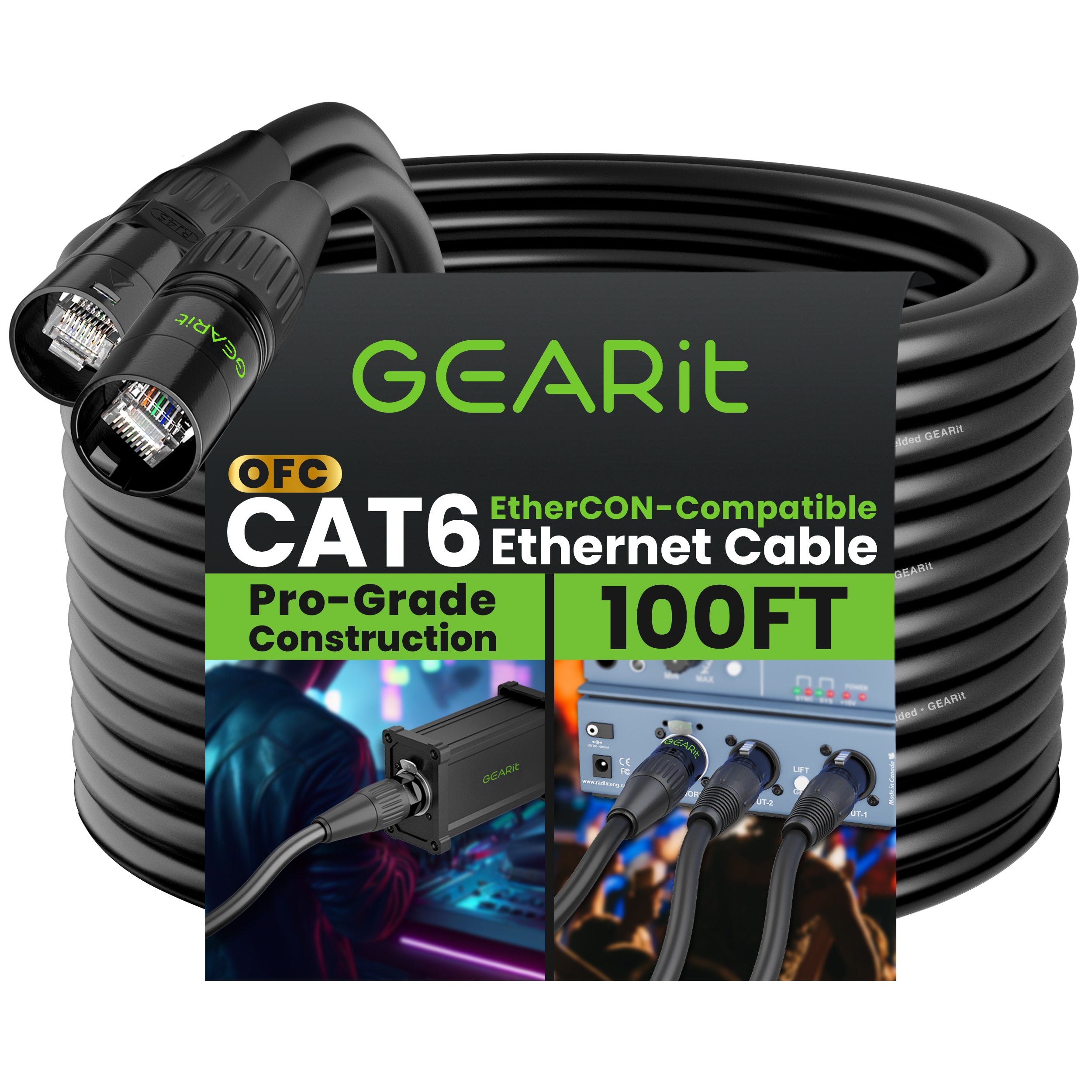 CAT6 Shielded EtherCON Cable for Pro Audio - GEARit