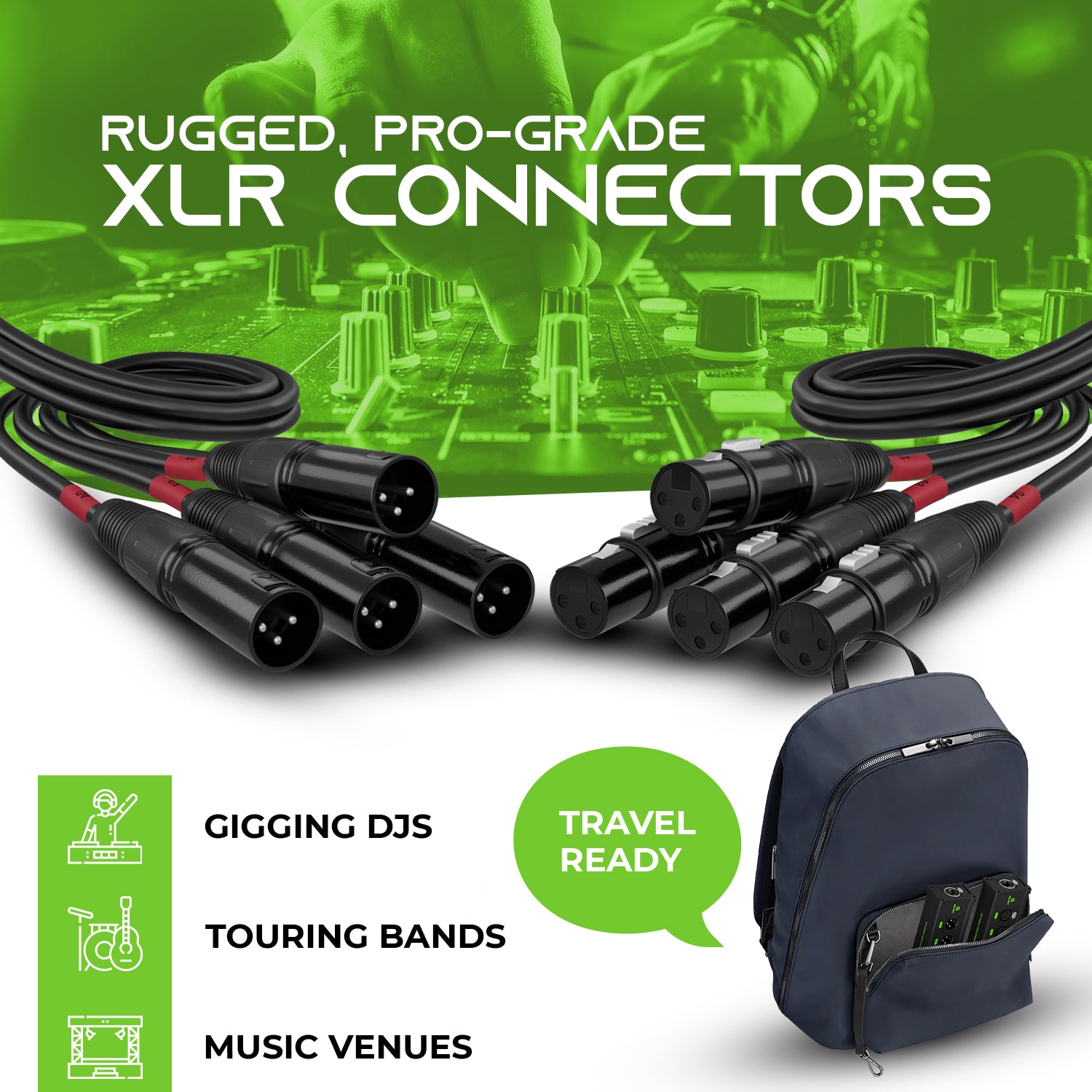 4 Channel 3-Pin XLR/DMX/AES-EBU Over Ethercon RJ45 Snake Cable - GEARit