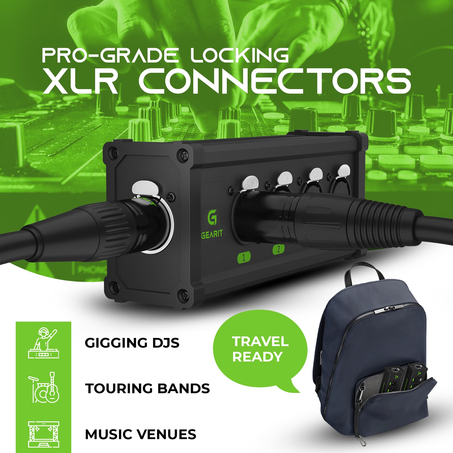 4 Channel 3-Pin XLR/DMX/AES-EBU Over Ethercon RJ45 Network Extender ...