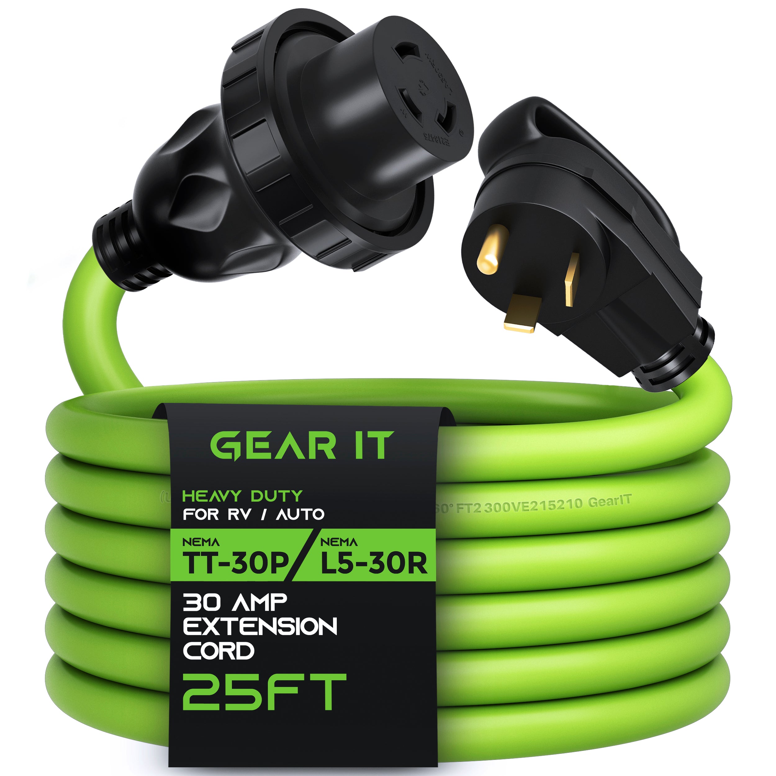 30 Amp NEMA TT-30P to L5-30R Power Extension Cord Adapter - Twist Lock ...