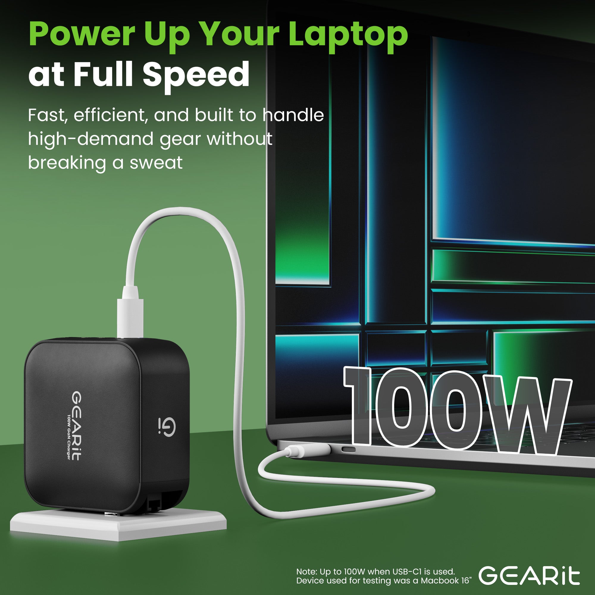 100W USB-C Super Fast GaN Charger - GEARit