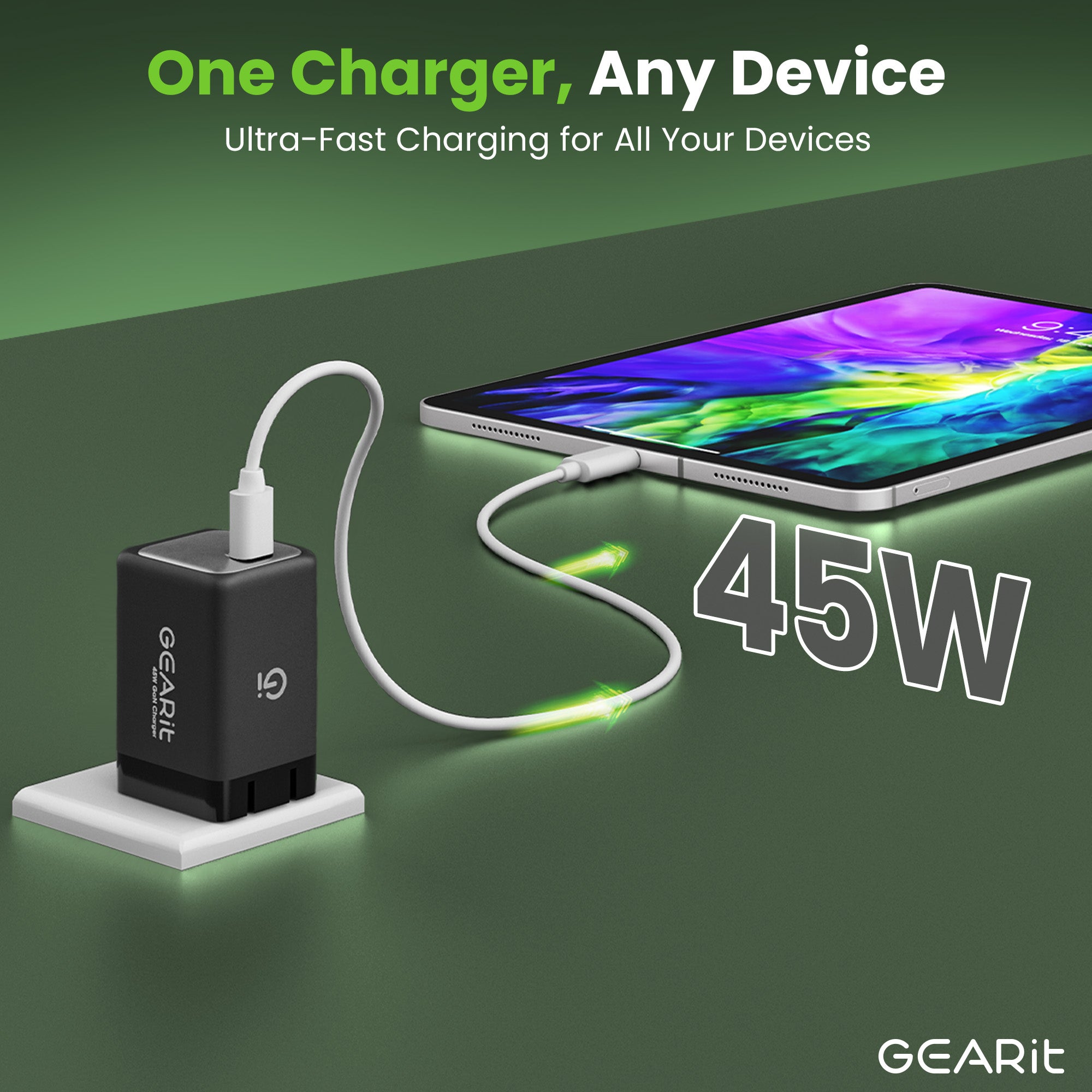 45W USB-C Super Fast GaN Charger - GEARit
