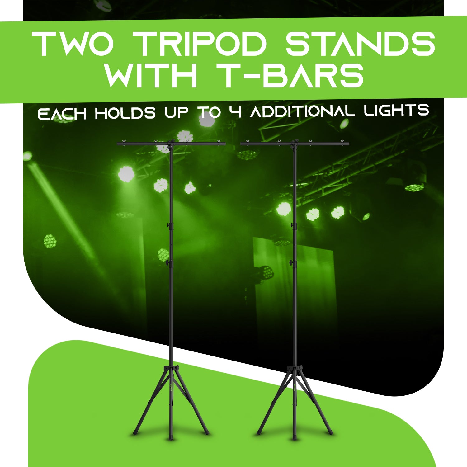 Stage Lighting Stand - 12 Ft Lighting Truss System Up to 200 Lbs - GEARit