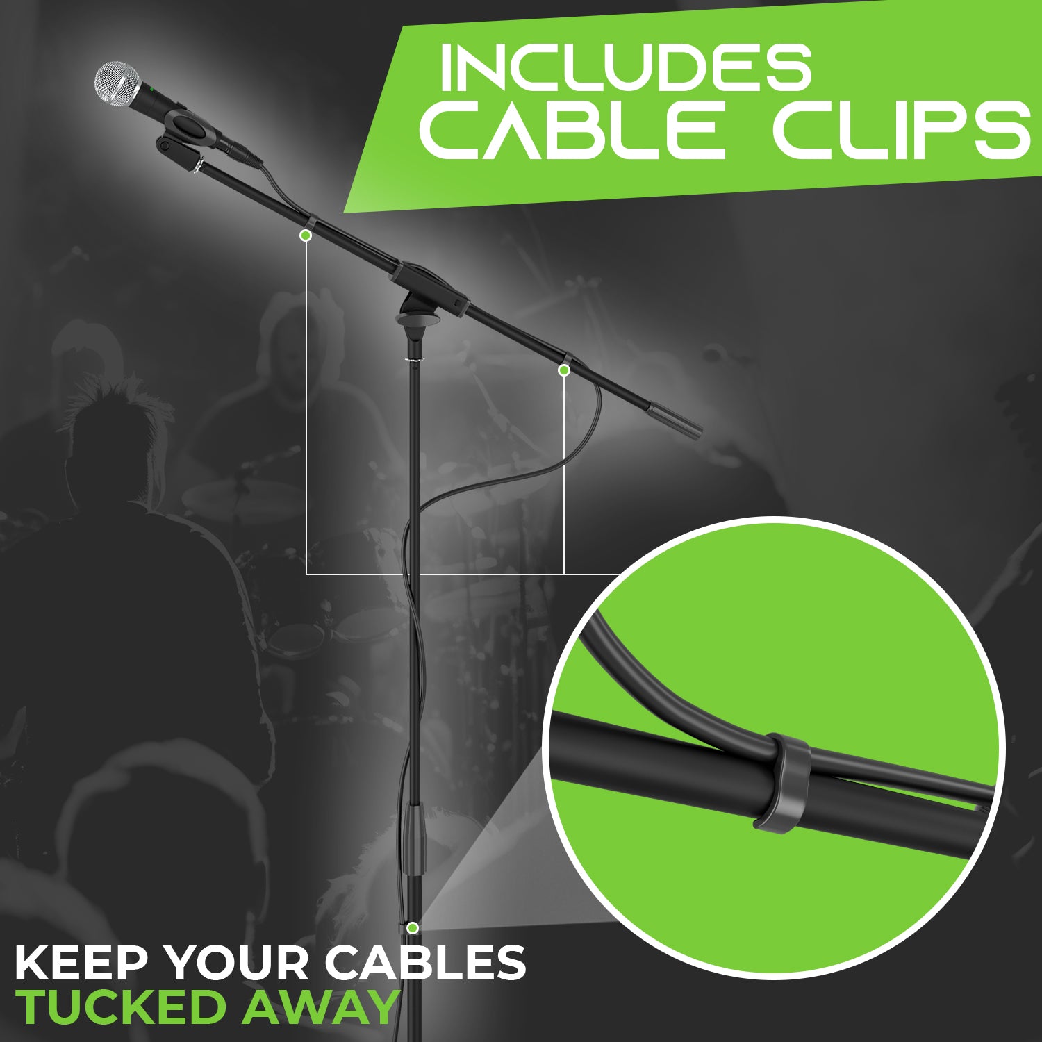 Adjustable Boom Height Microphone Stand - GEARit