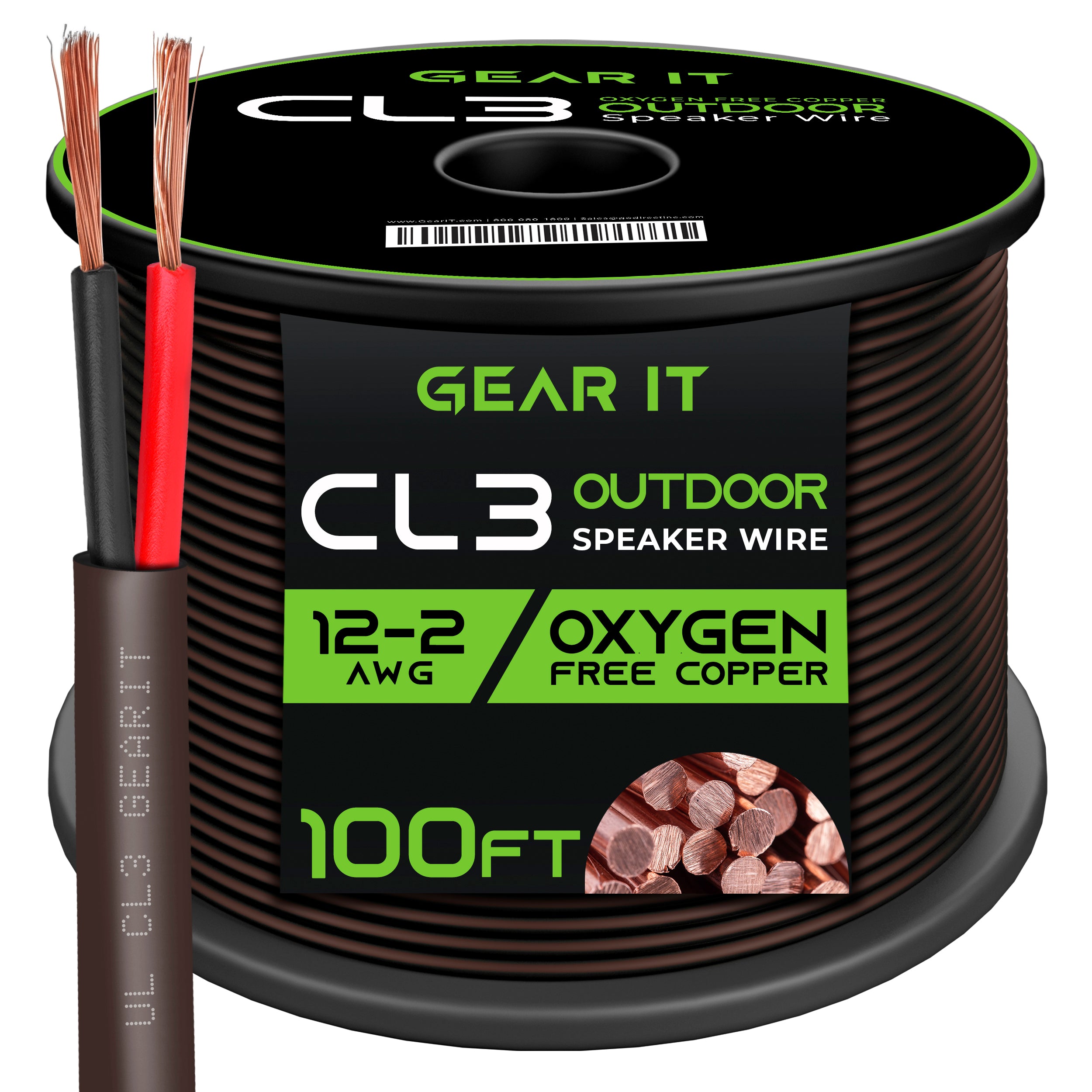12 2 AWG OFC Outdoor Speaker Wire Brown GearIT 12 2 AWG OFC Outdoor Speaker Wire Brown GearIT