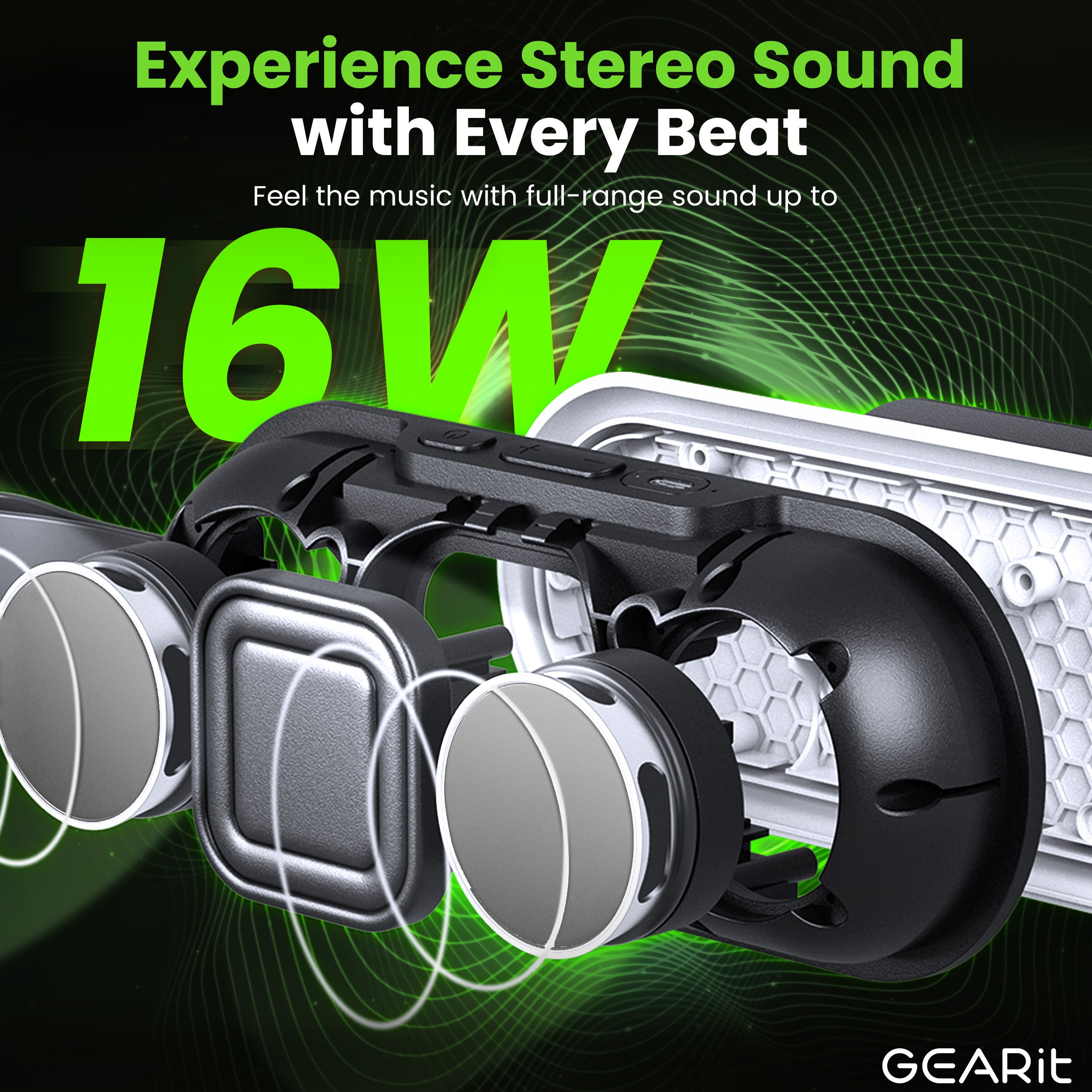 GEARit SoundBrick RGB Wireless Golf Magnetic Bluetooth Speaker 16W Aud