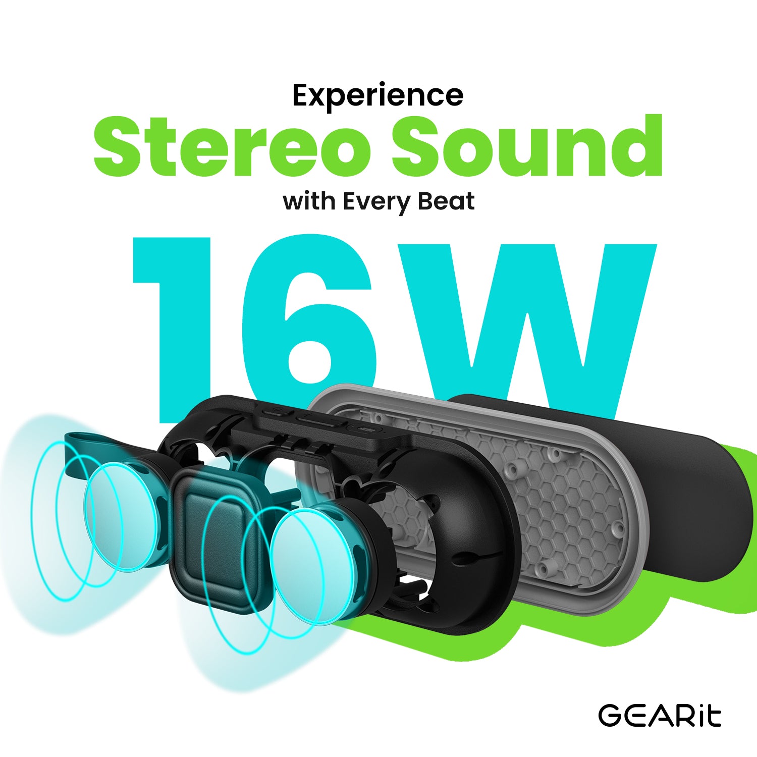 GEARit SoundBrick RGB Wireless Golf Magnetic Bluetooth Speaker 16W Aud