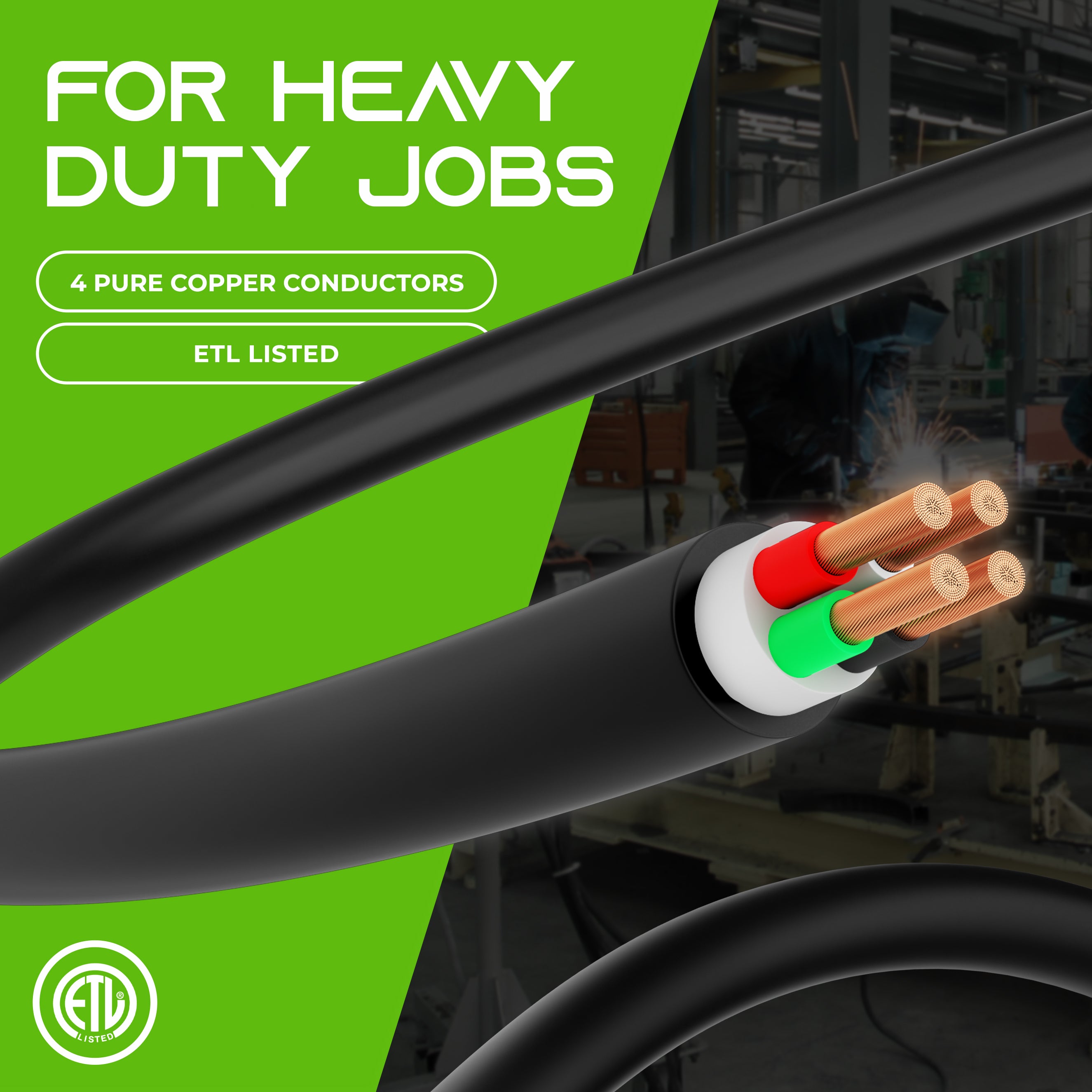 10/4 SOOW OFC Power Cable 600V Electric Wire - GEARit