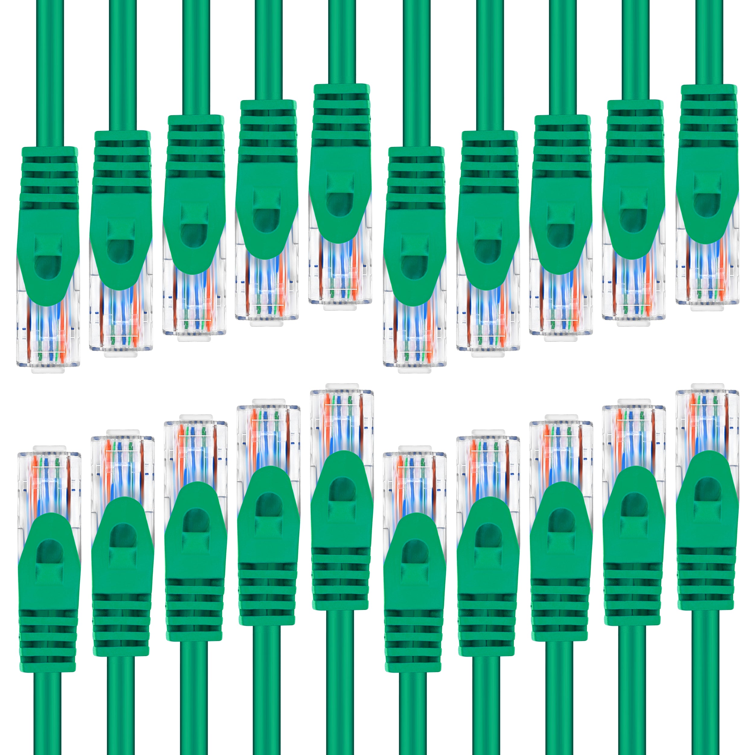 Flexible Soft Boot Cat6 Ethernet Patch Cable, Green - GEARit