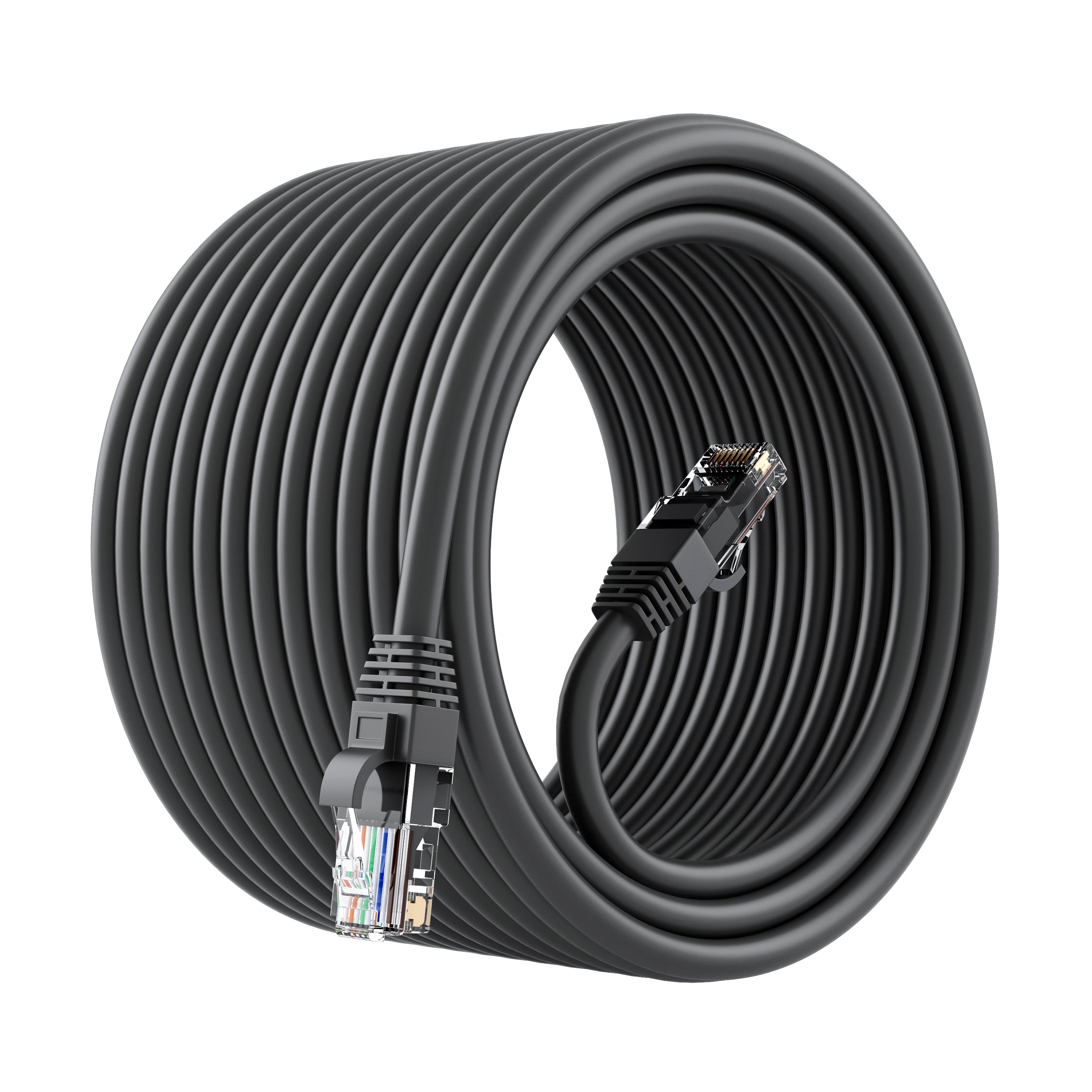 Cat6 Ethernet Patch Cable - CCA Network Cord - UTP, Black - GEARit