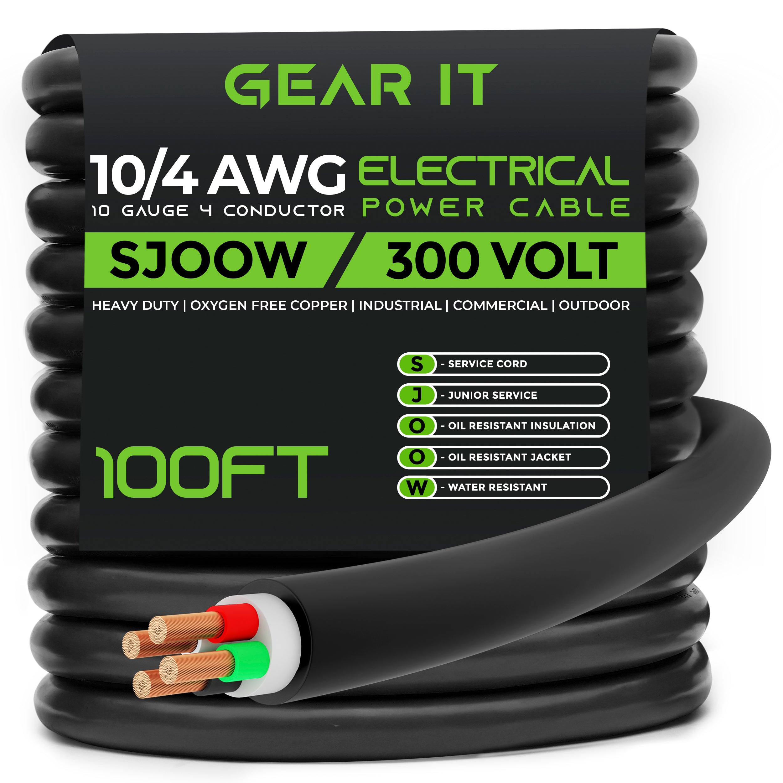 10/4 SJOOW OFC Power Cable 300V Electric Wire - GEARit