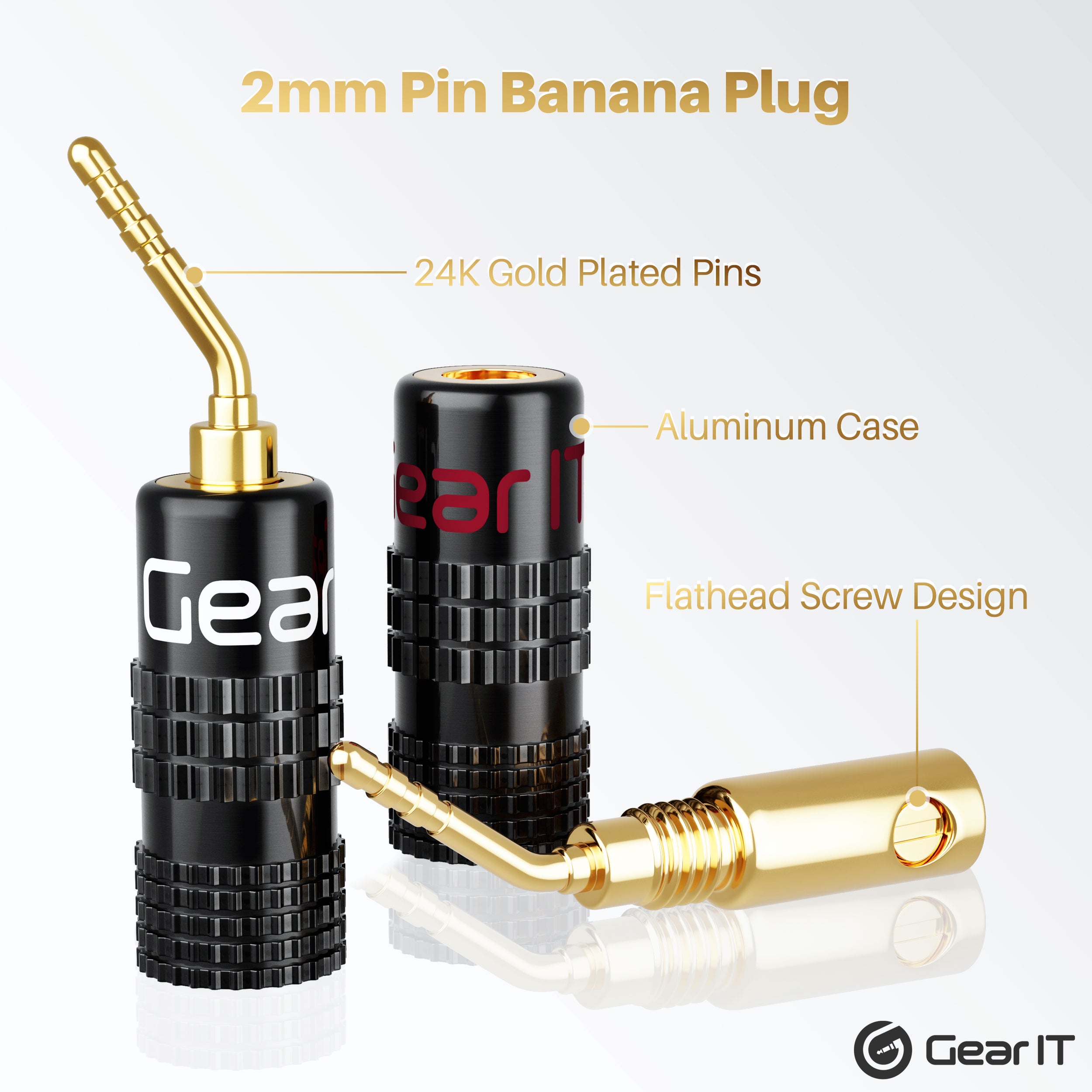 6 Pairs 2mm Pin Plug Speaker Banana Plugs - GEARit