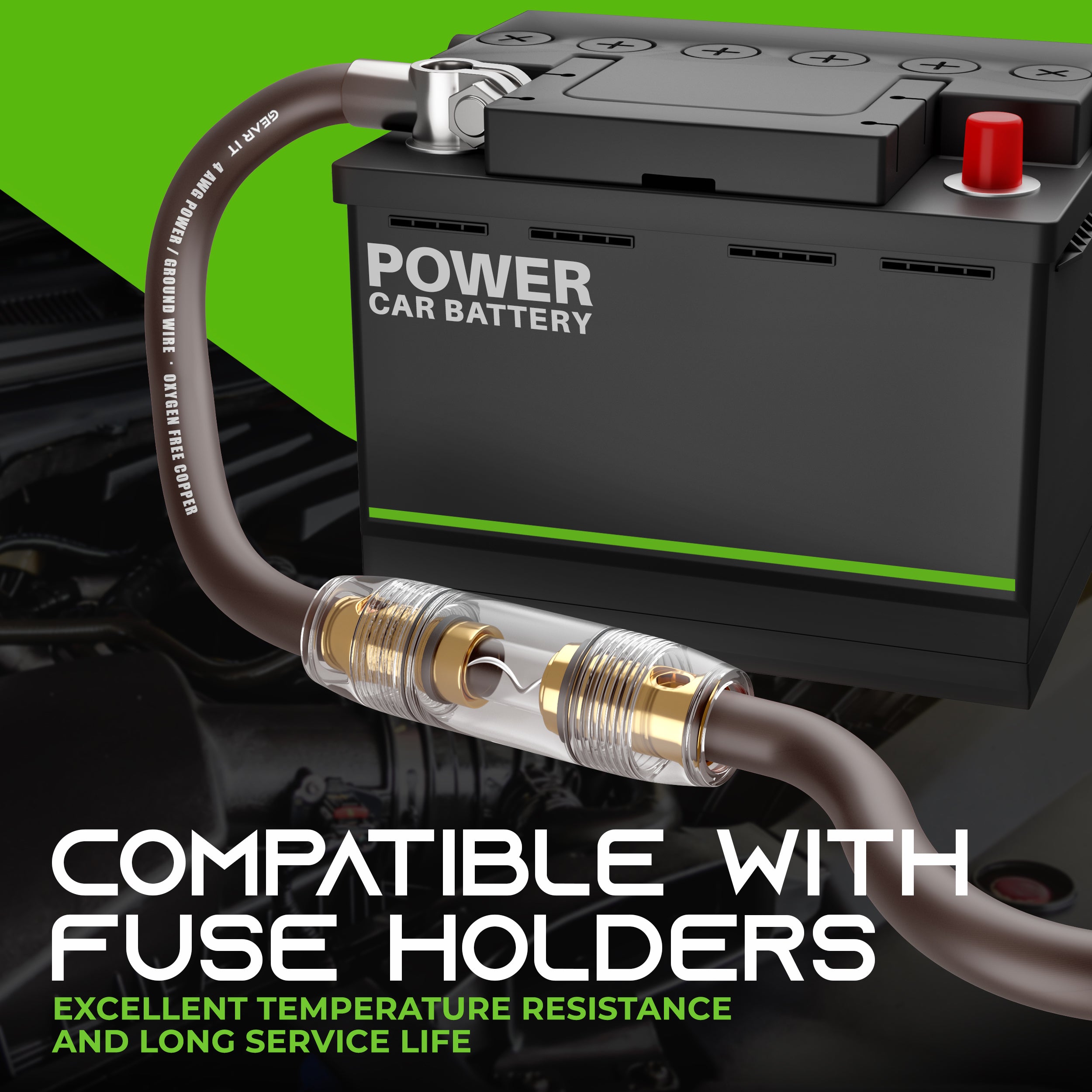 4 Gauge OFC Ground Wire - 4AWG Electrical Power Cable - 25 Feet - GEARit