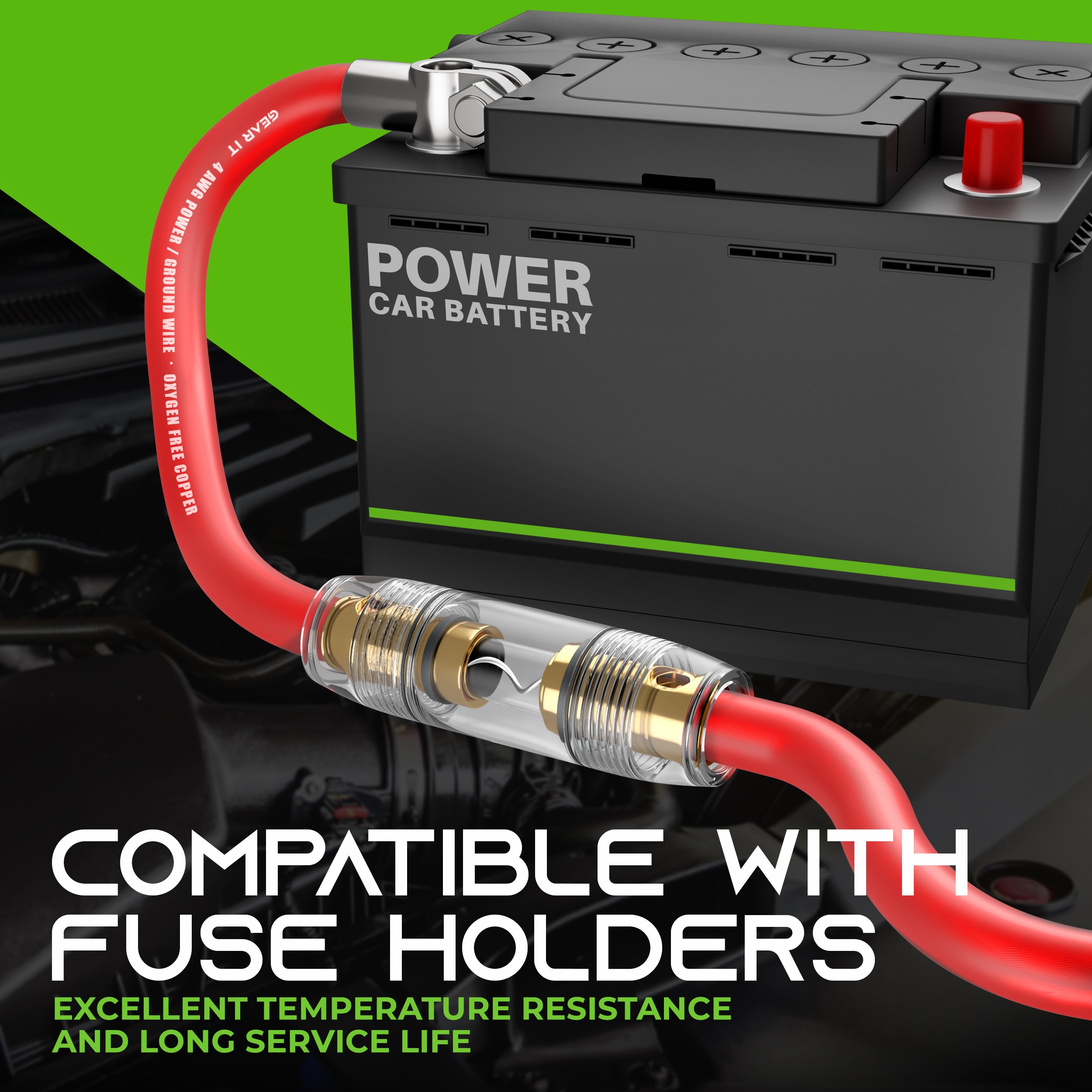 4 Gauge OFC Ground Wire - 4AWG Electrical Power Cable - 25 Feet - GEARit