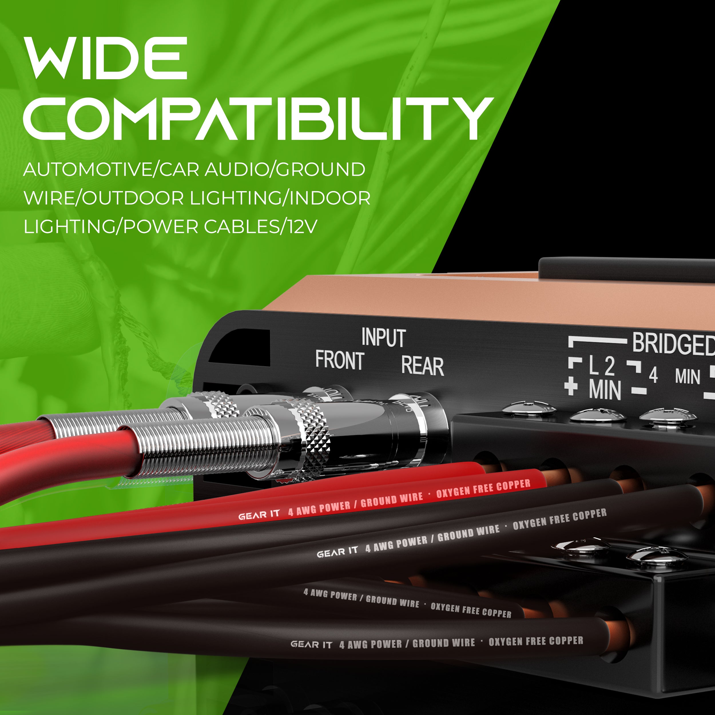 4 Gauge OFC Ground Wire - 4AWG Electrical Power Cable - 25 Feet - GEARit