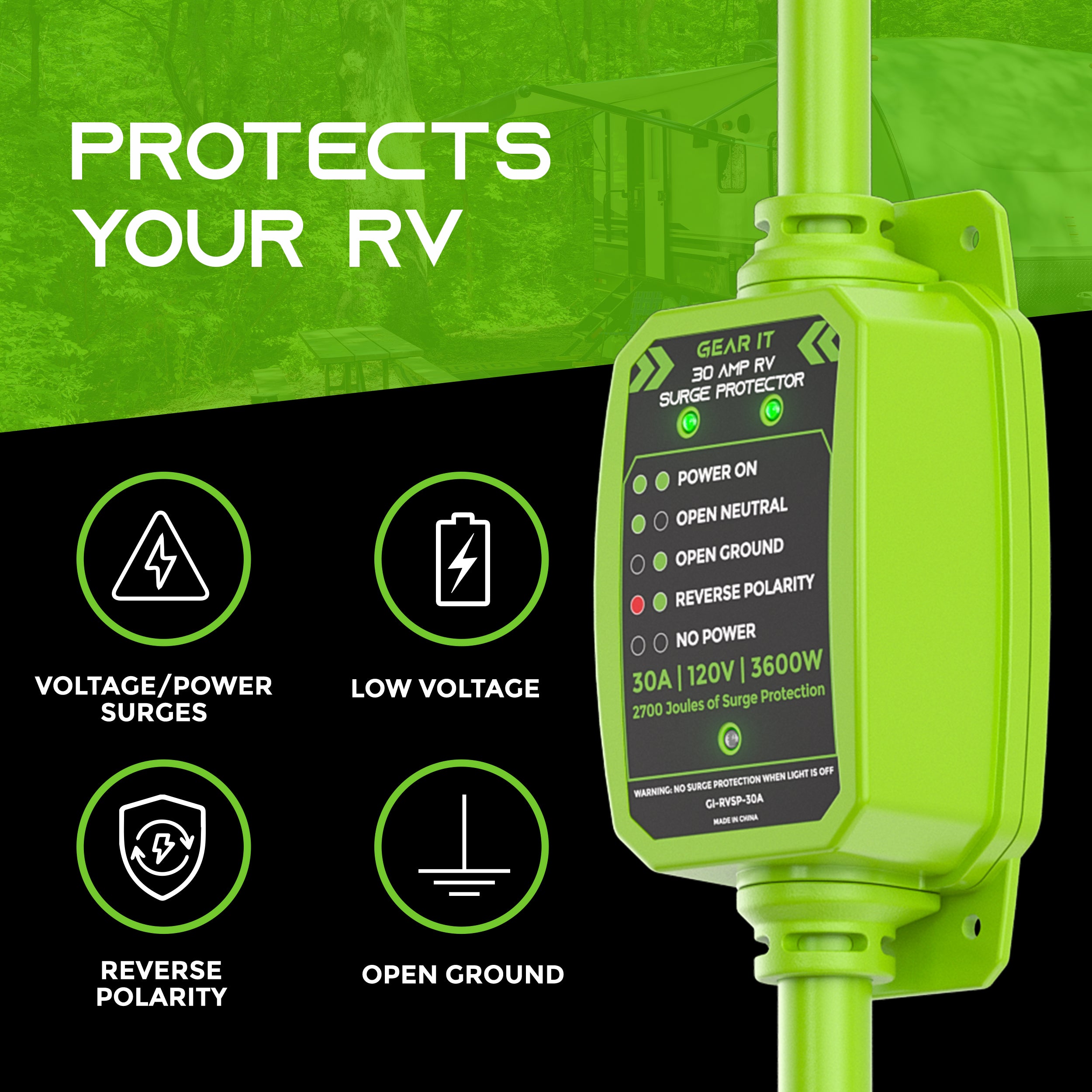 30-Amp RV Surge Protector Plug with 2700 Joules Surge Protection - Wea ...