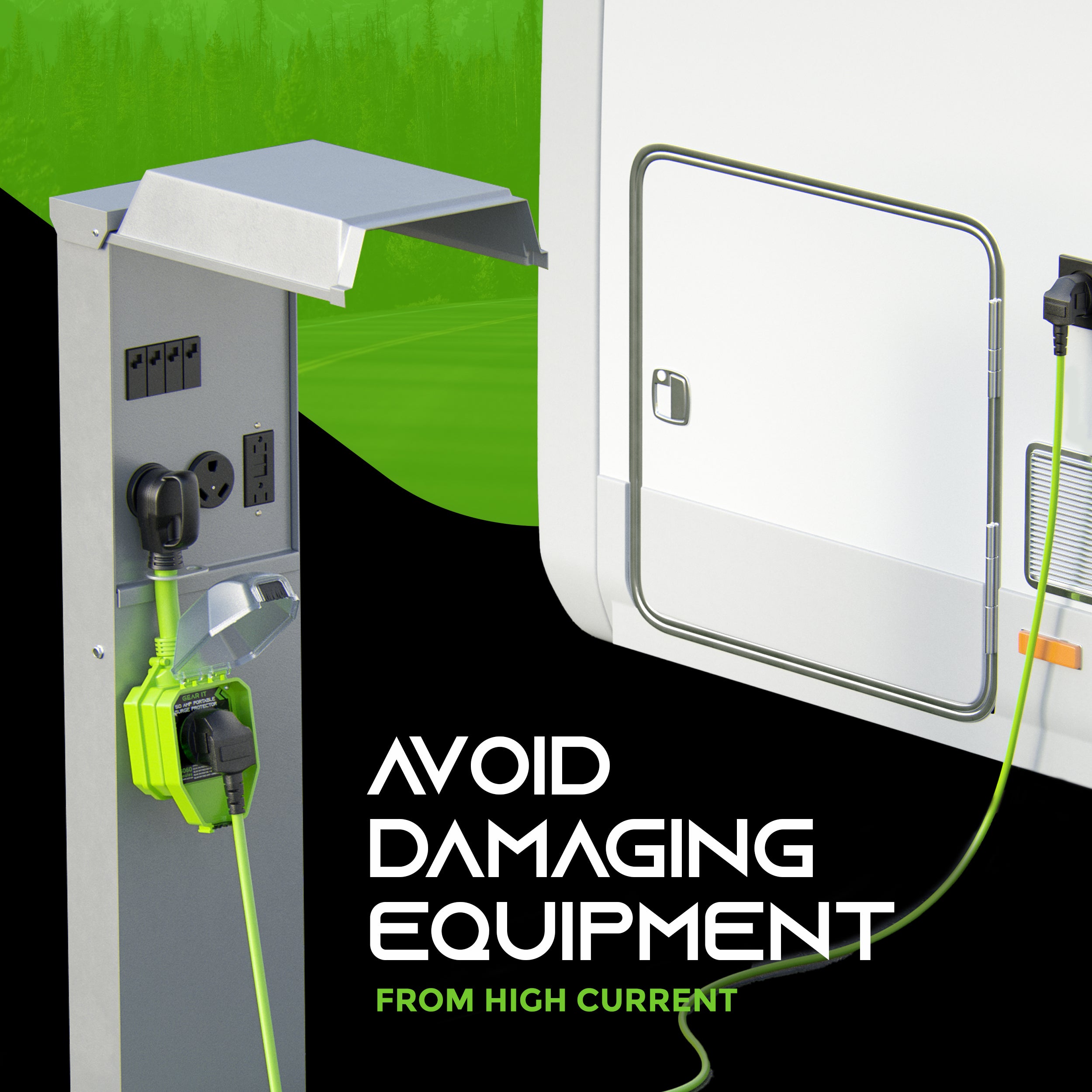 50-Amp RV Surge Protector Plug with 3060 Joules Surge Protection - Wea ...