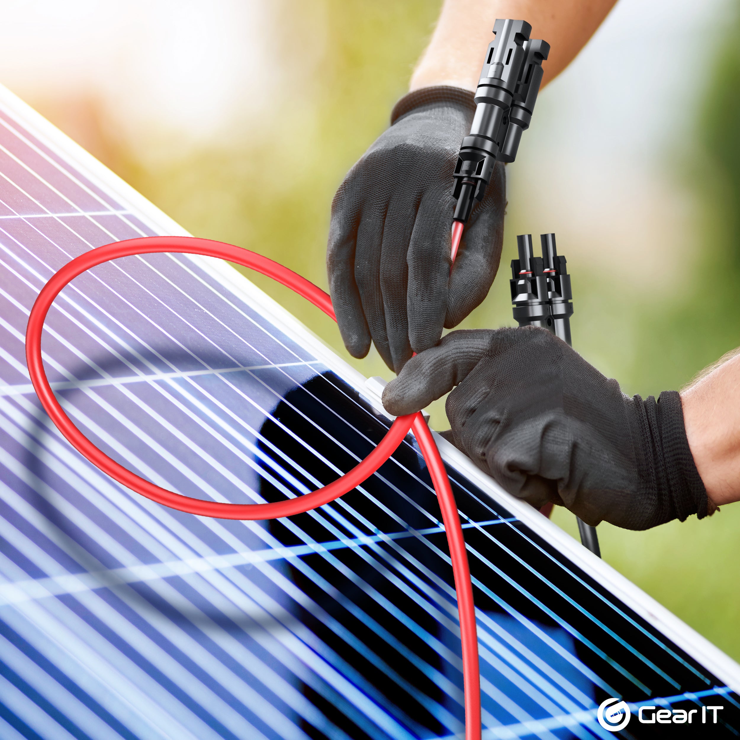 Solar Panel Parallel Connectors with Male to Female Solar Connectors f ...