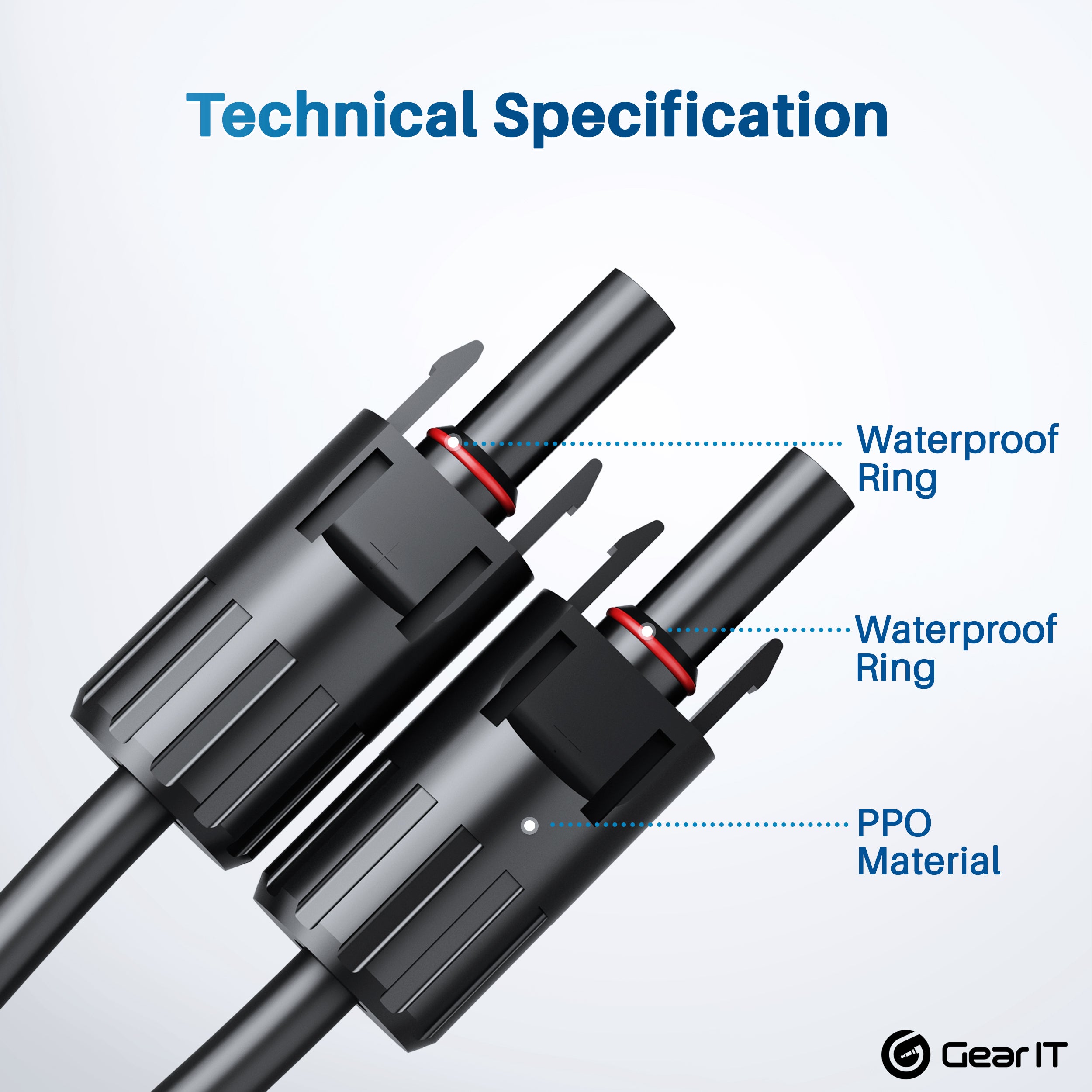 Solar Panel Connectors with Male to Female Connectors for Solar Panel ...