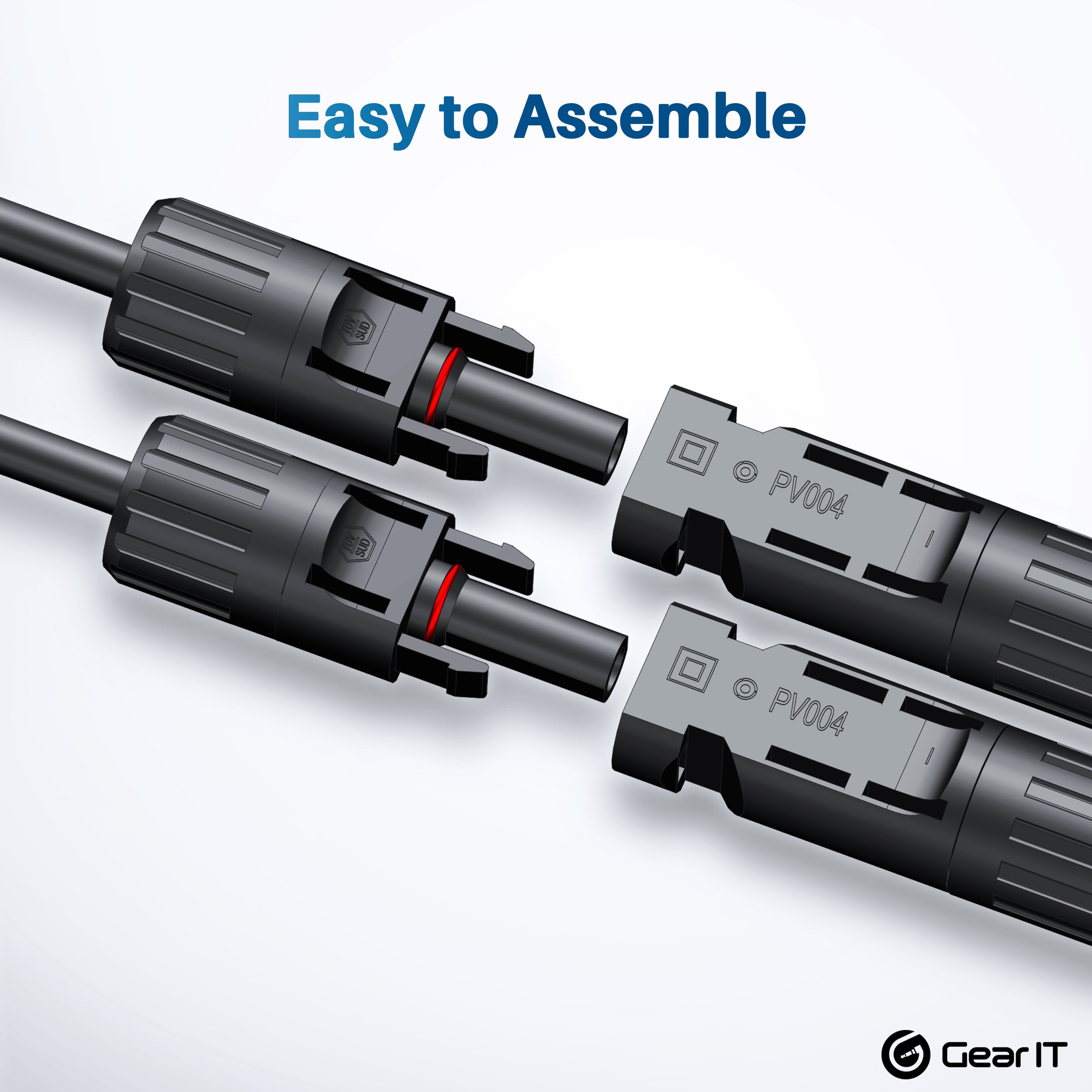 Solar Panel Connectors with Male to Female Connectors for Solar Panel ...