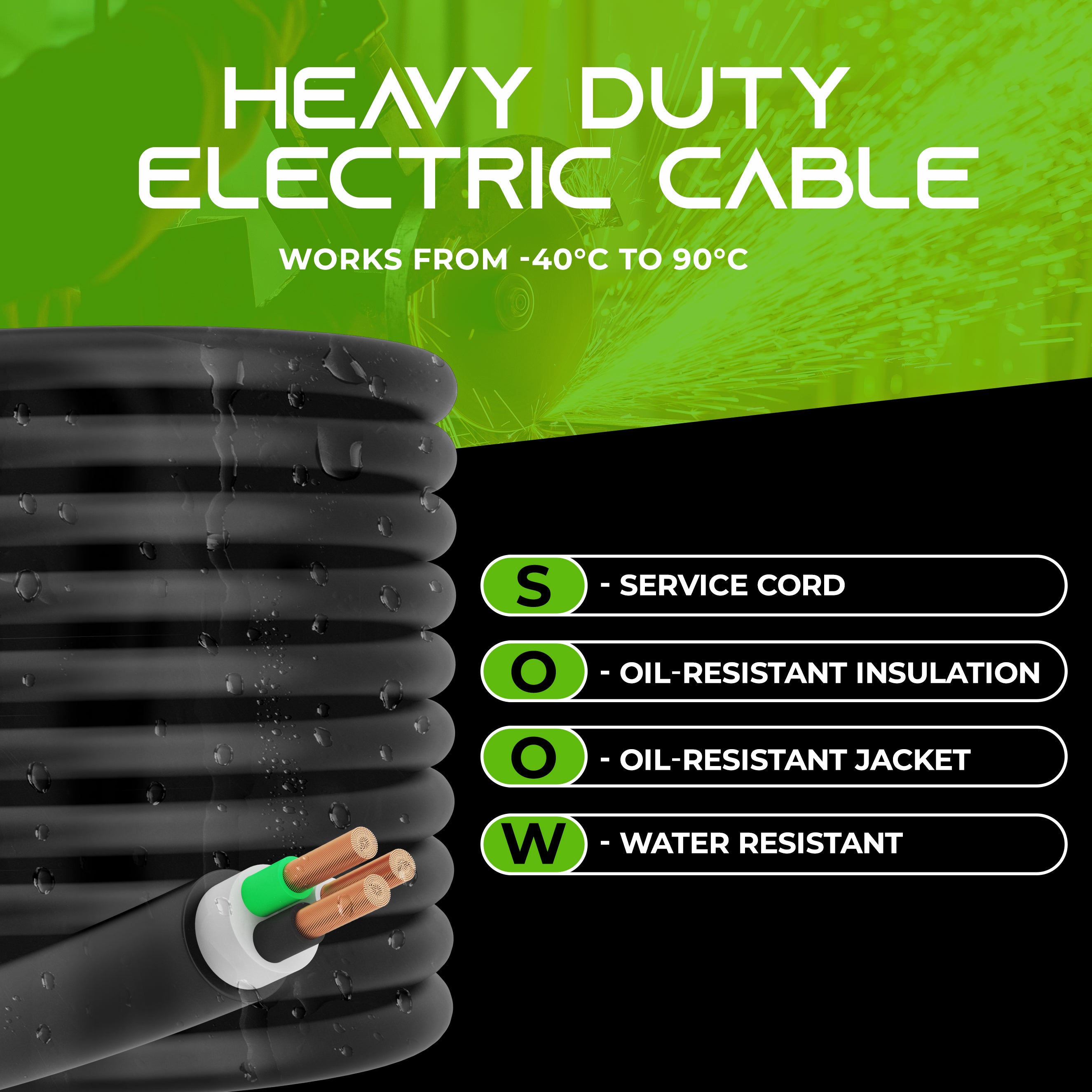 10/3 SOOW OFC Power Cable 600V Electric Wire - GEARit