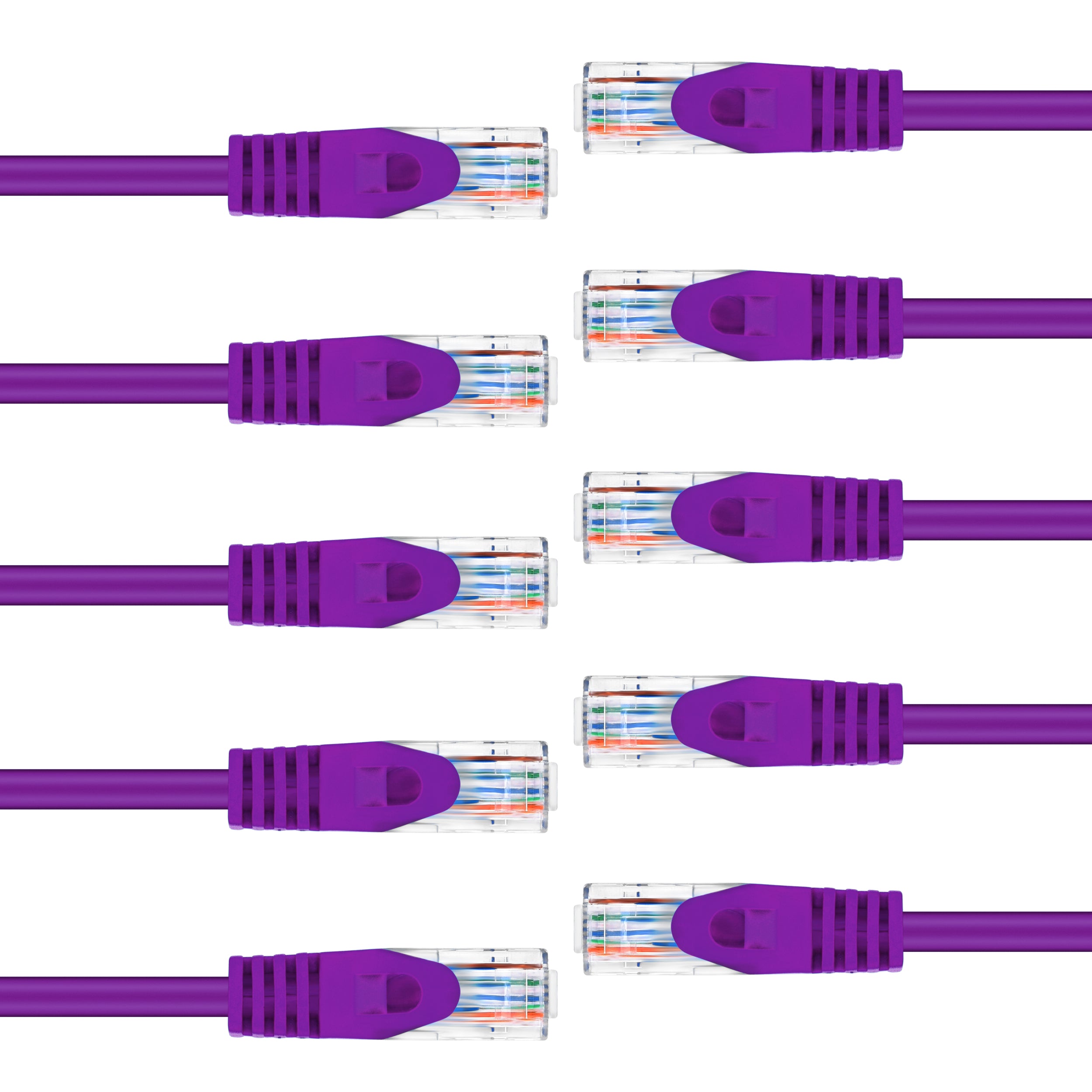 Flexible Soft Boot Cat6 Ethernet Patch Cable, Purple - GEARit
