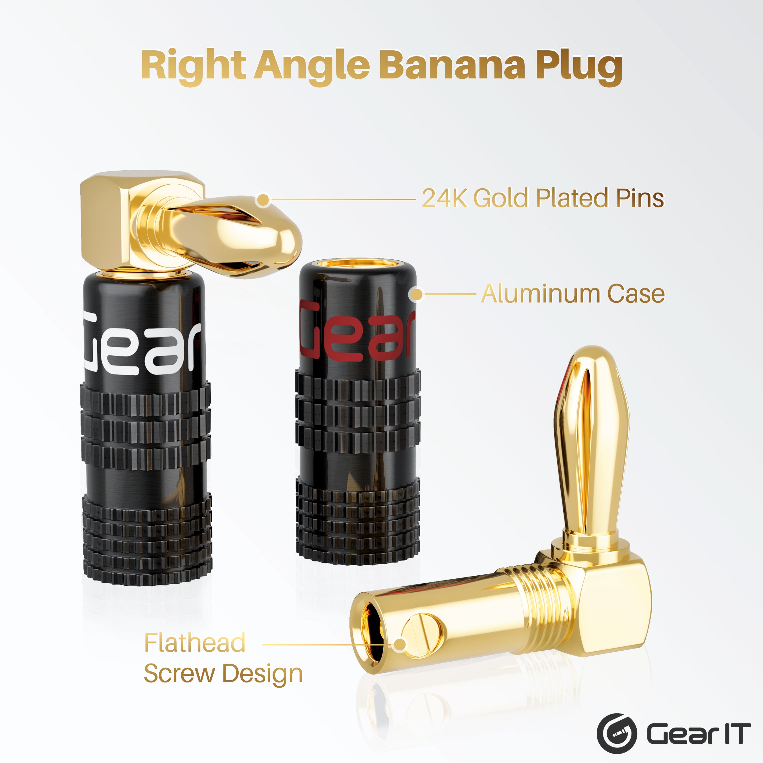 4 Pairs Straight and 4 Pairs Right Angle Banana Plugs - Pin Plug Close ...